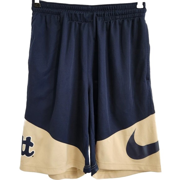 Nike | Shorts | University Of Pittsburgh Nike Mens Blue Gold Basketball ...